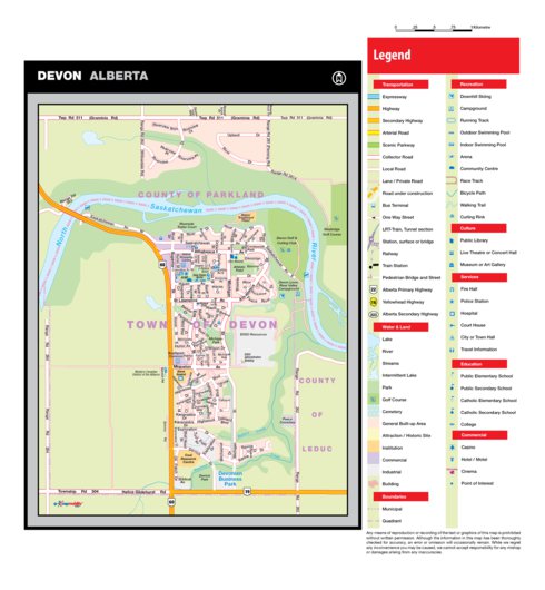 Devon, AB Map by Mapmobility Corp. | Avenza Maps