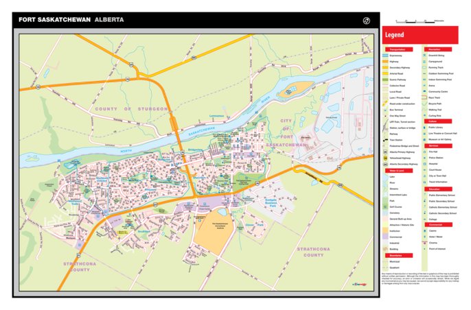 Fort Saskatchewan, AB Map by Mapmobility Corp. | Avenza Maps