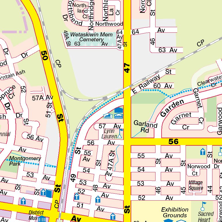 Wetaskiwin, AB Map by Mapmobility Corp. | Avenza Maps