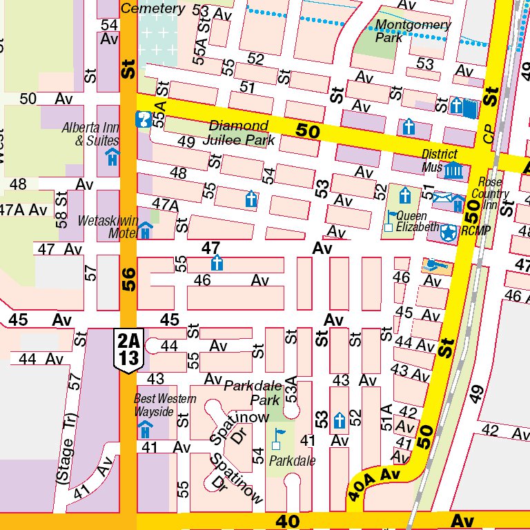 Wetaskiwin, AB Map by Mapmobility Corp. | Avenza Maps
