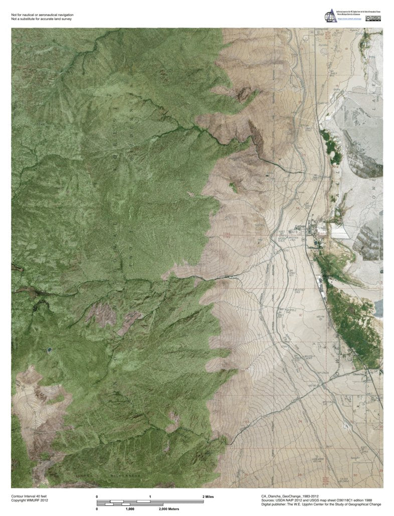 CA-Olancha: GeoChange 1983-2012 Map by Western Michigan University ...