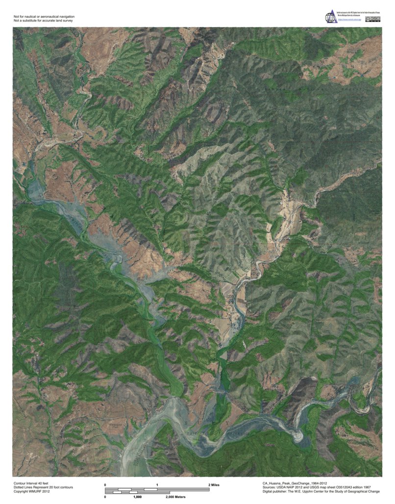 CA-Huasna Peak: GeoChange 1964-2012 Map by Western Michigan University ...