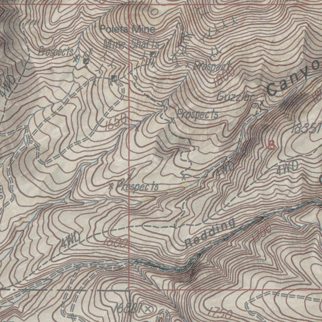 CA-Poleta Canyon: GeoChange 1979-2012 Map by Western Michigan ...