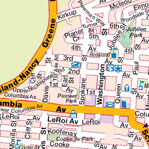 Rossland, BC Map by Mapmobility Corp. | Avenza Maps