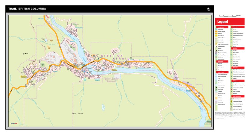 Trail, BC Map by Mapmobility Corp. | Avenza Maps