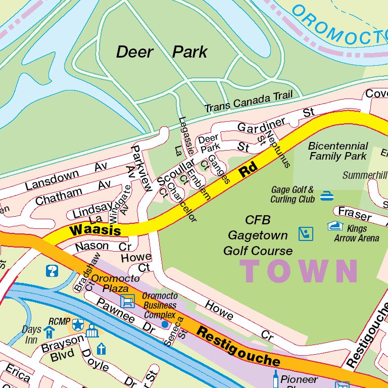 Oromocto, NB Map by Mapmobility Corp. | Avenza Maps