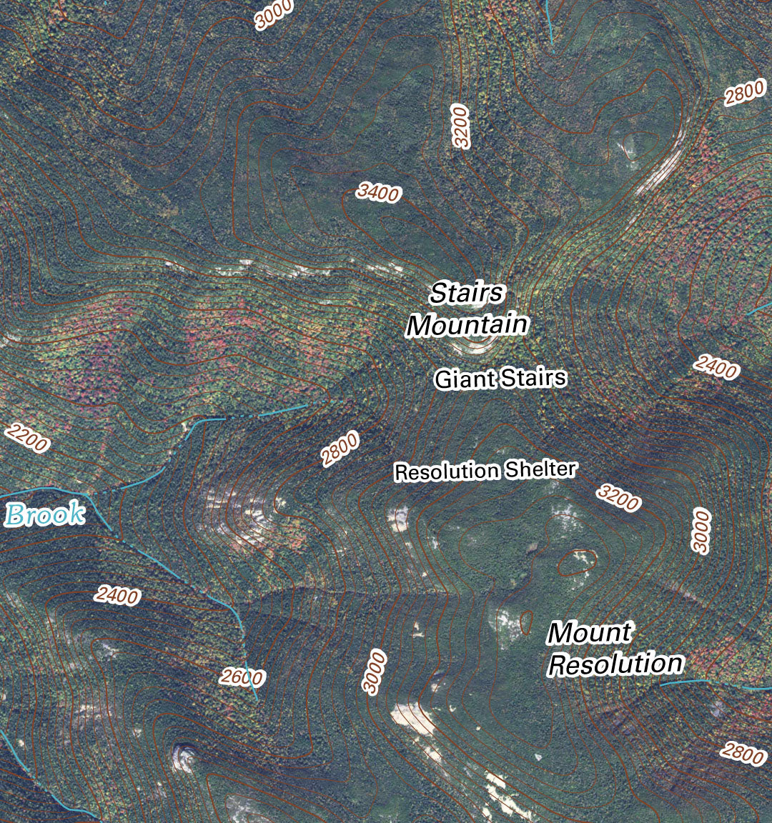 New Hampshire - Stairs Mountain - White Mountain National Forest Map by ...
