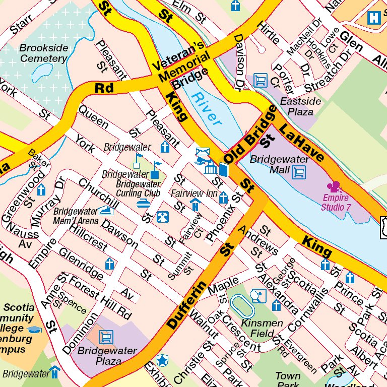 Bridgewater, NS Map by Mapmobility Corp. | Avenza Maps