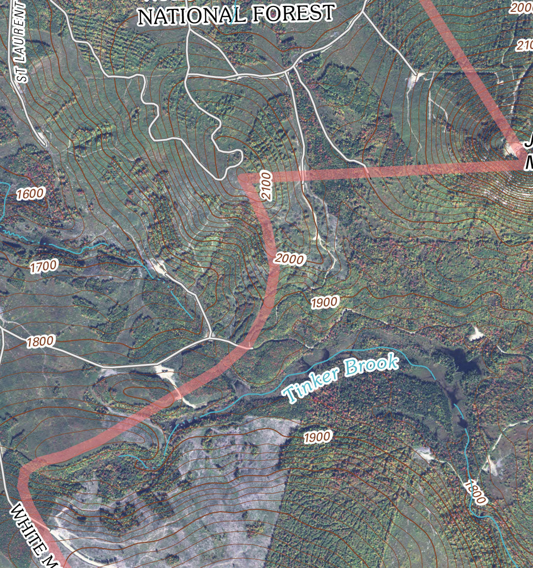 New Hampshire - Berlin - White Mountain National Forest Map by ad ...