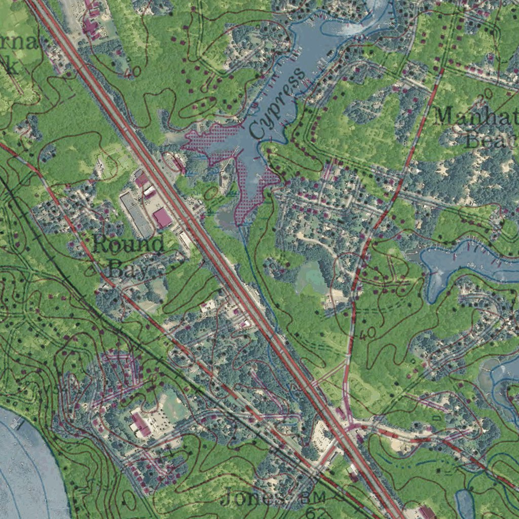 MD-Round Bay: GeoChange 1955-2011 Map by Western Michigan University ...