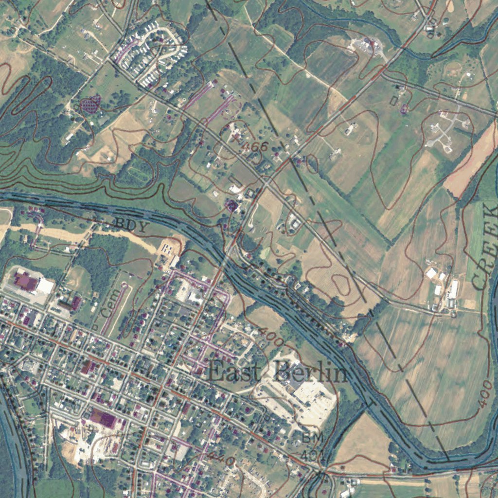 PA-Abbottstown: GeoChange 1952-2010 Map by Western Michigan University ...
