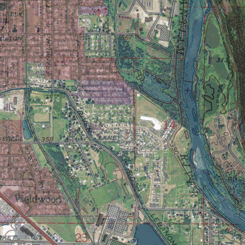 OR-Lebanon: GeoChange 1967-2012 Map by Western Michigan University ...