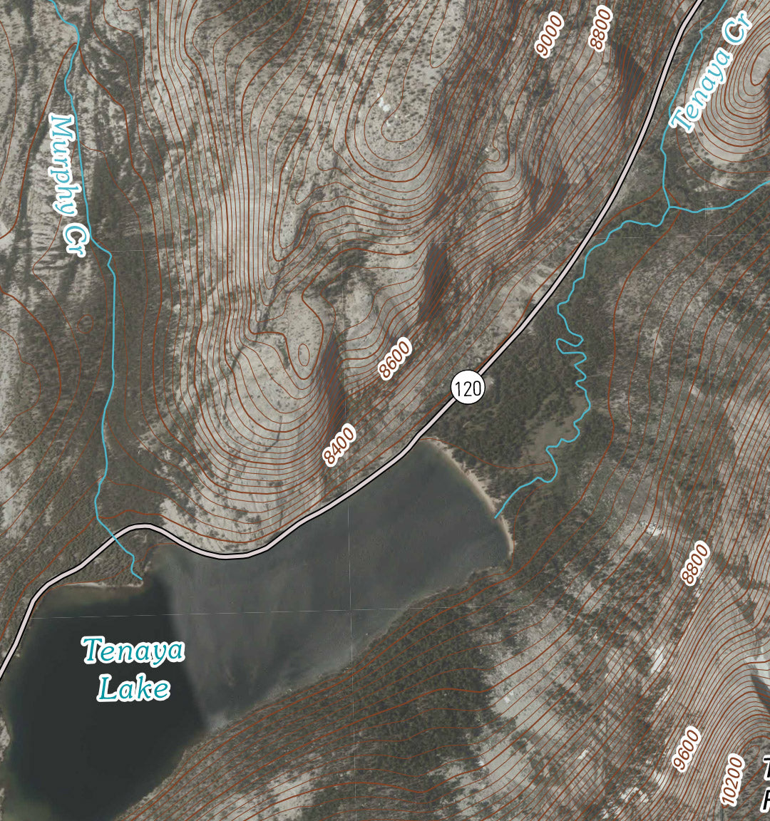 California - Tenaya Lake - Yosemite Valley Map by ad nauseam | Avenza Maps