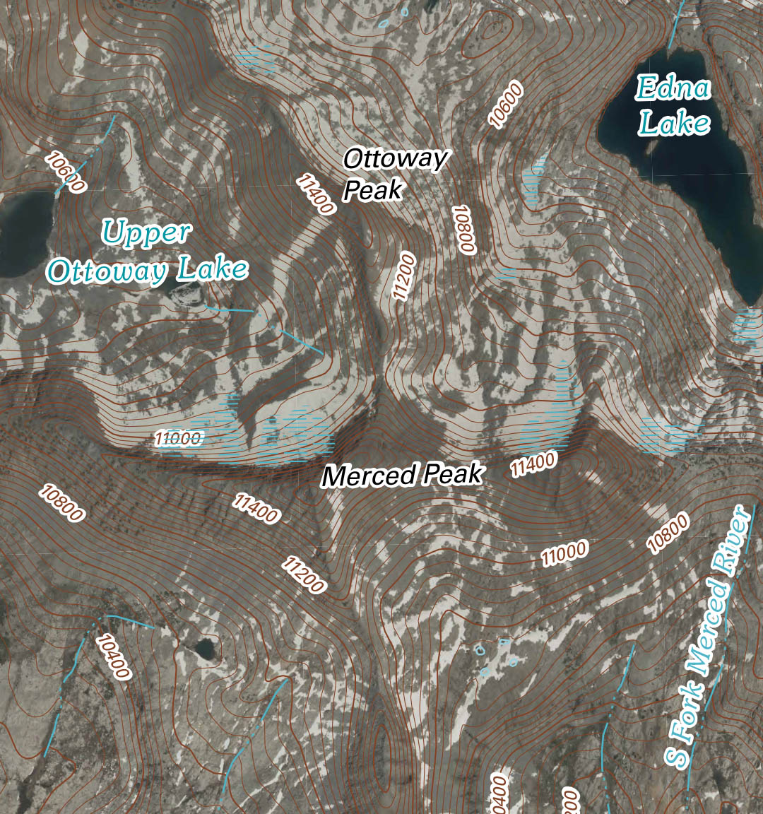 California - Merced Peak - Yosemite Valley Map by ad nauseam | Avenza Maps