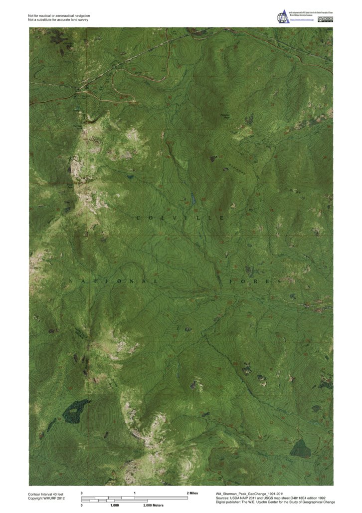 WA-Sherman Peak: GeoChange 1991-2011 Map by Western Michigan University ...