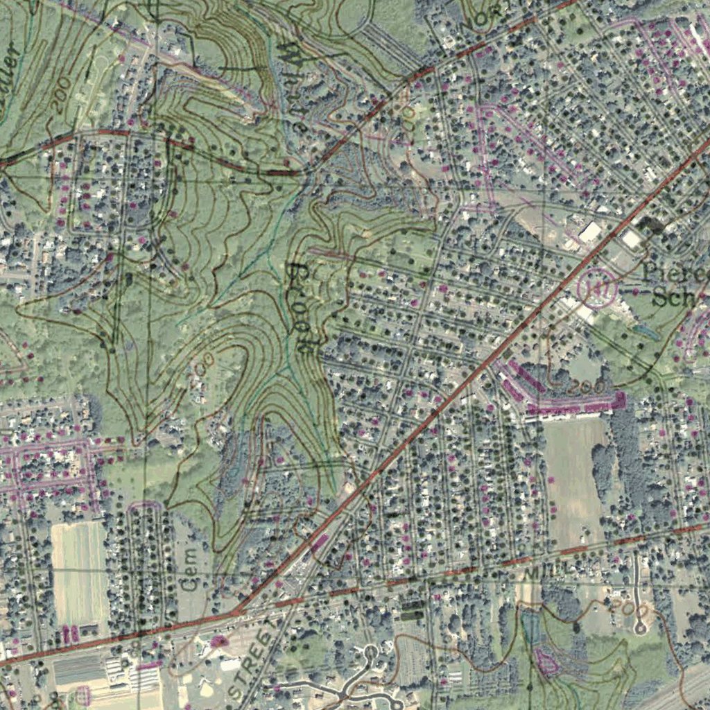 MA-CT-West Springfield: GeoChange 1957-2010 Map by Western Michigan ...