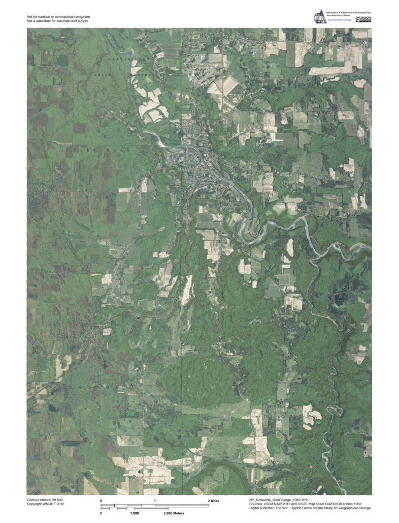 NY-Gowanda: GeoChange 1962-2011 Map by Western Michigan University ...