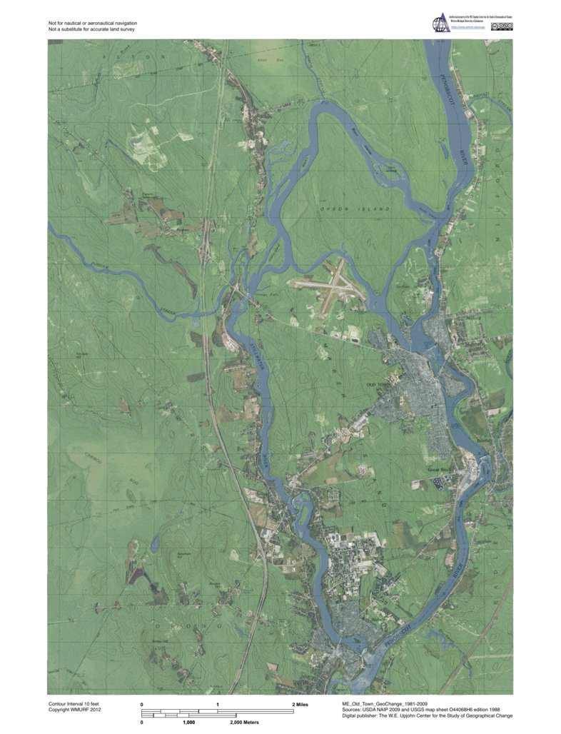 ME-Old Town: GeoChange 1981-2009 Map by Western Michigan University ...