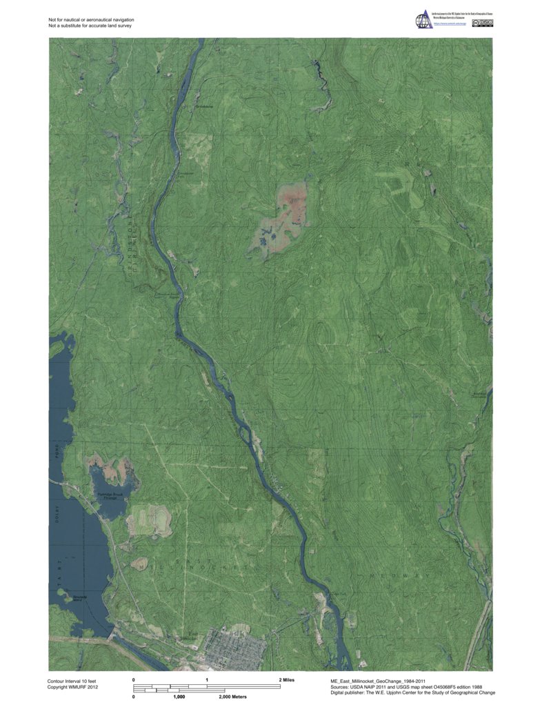 ME-East Millinocket: GeoChange 1984-2011 Map by Western Michigan ...