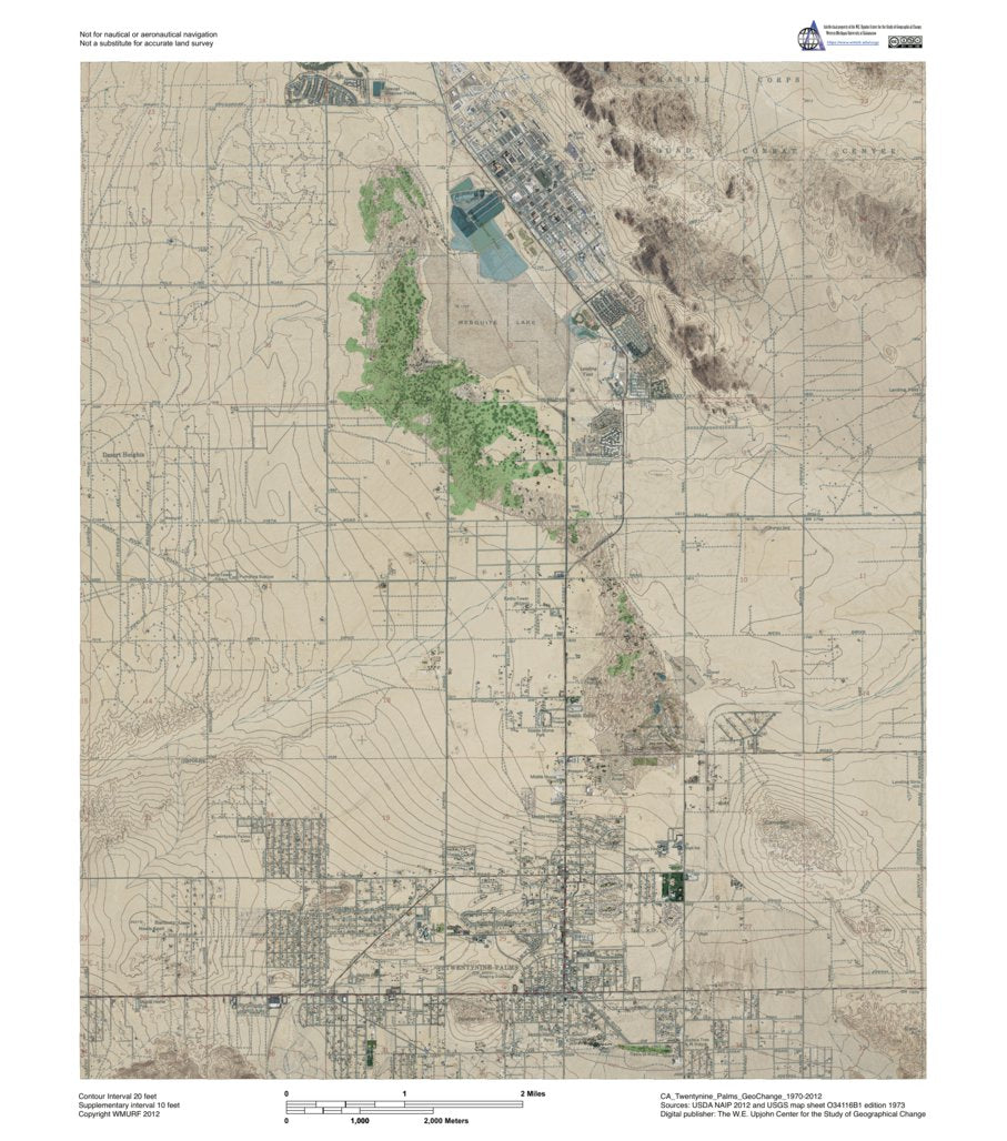 CA-Twentynine Palms: GeoChange 1970-2012 Map by Western Michigan ...