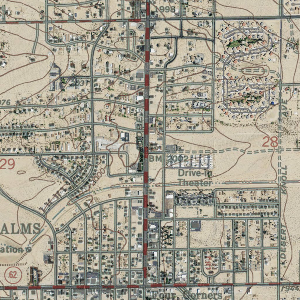 CA-Twentynine Palms: GeoChange 1970-2012 Map by Western Michigan ...