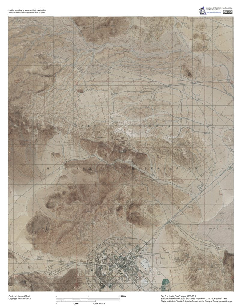 CA-Fort Irwin: GeoChange 1983-2012 Map by Western Michigan University ...