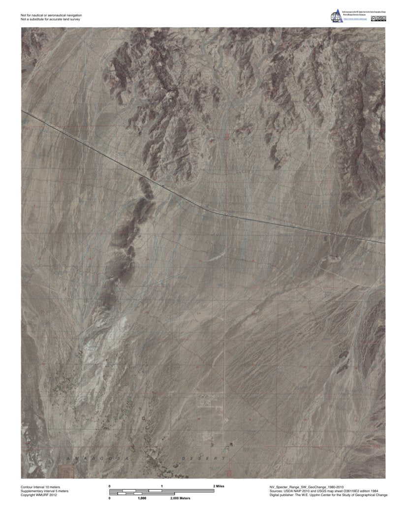 NV-Specter Range SW: GeoChange 1980-2010 Map by Western Michigan ...