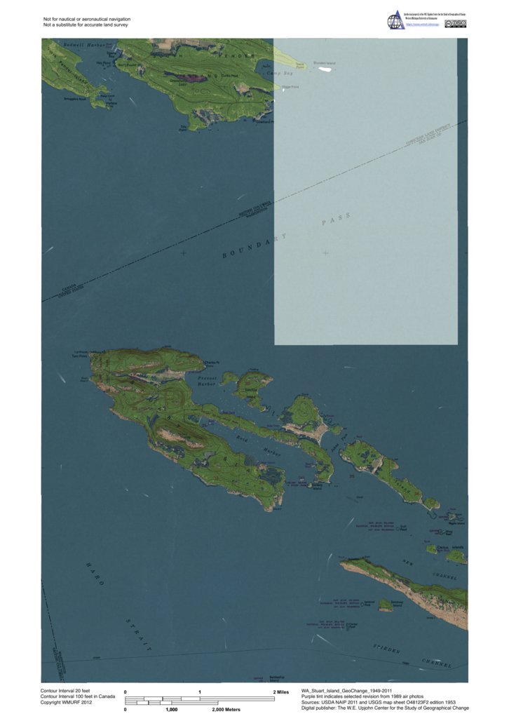 WA-Stuart Island: GeoChange 1949-2011 Map by Western Michigan ...