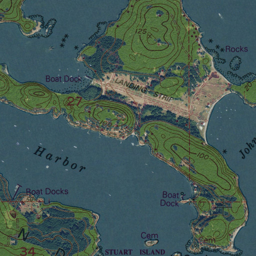 WA-Stuart Island: GeoChange 1949-2011 Map by Western Michigan ...