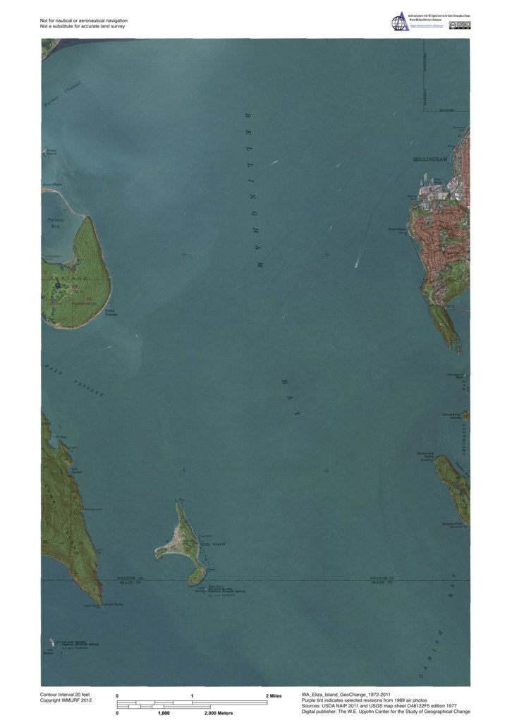 WA-Eliza Island: GeoChange 1972-2011 Map by Western Michigan University ...