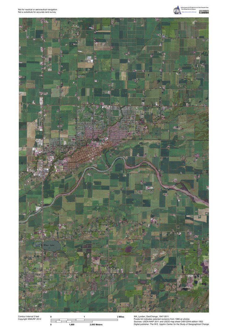 WA-Lynden: GeoChange 1947-2011 Map by Western Michigan University ...