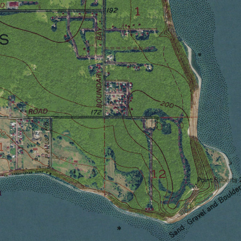 WA-Point Roberts: GeoChange 1950-2011 Map by Western Michigan ...