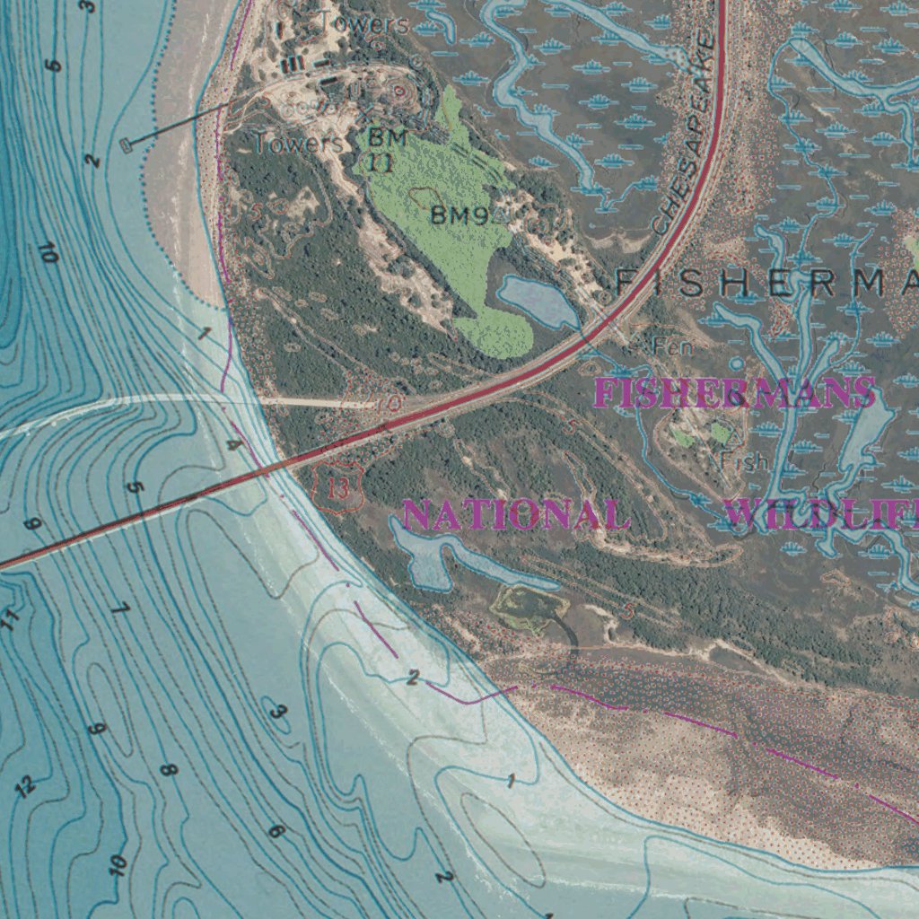 VA-Fishermans Island: GeoChange 1967-2012 Map by Western Michigan ...
