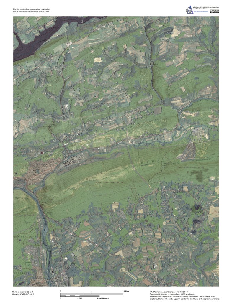 PA-Palmerton: GeoChange 1951-52-2010 Map by Western Michigan University ...