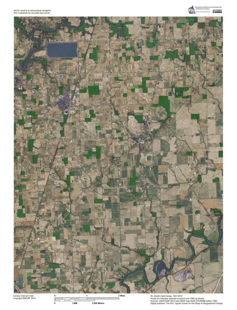 IN-Grabill: GeoChange 1951-2012 Map by Western Michigan University ...