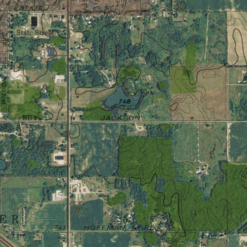 MI-St Louis: GeoChange 1972-2012 Map by Western Michigan University ...