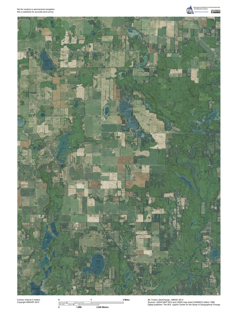 MI-Trufant: GeoChange 1980-81-2012 Map by Western Michigan University ...