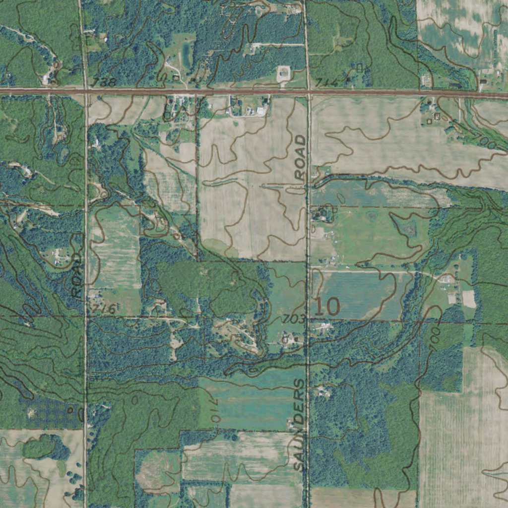 MI-Mount Forest: GeoChange 1966-2012 Map by Western Michigan University ...