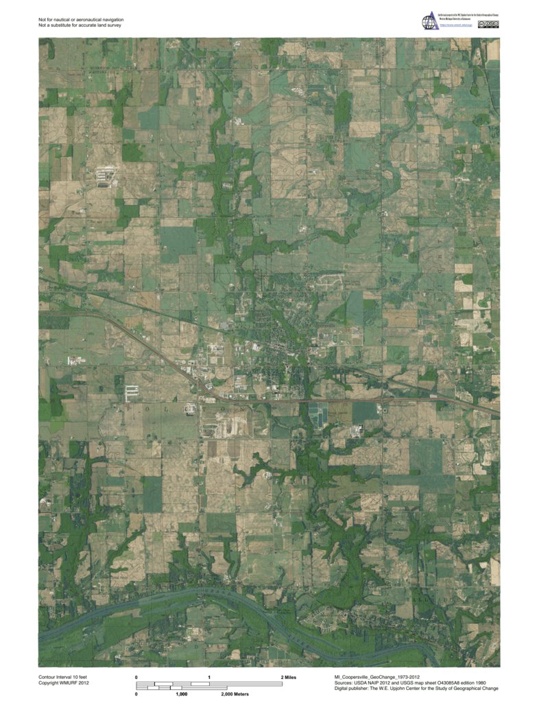 MI-Coopersville: GeoChange 1973-2012 Map by Western Michigan University ...