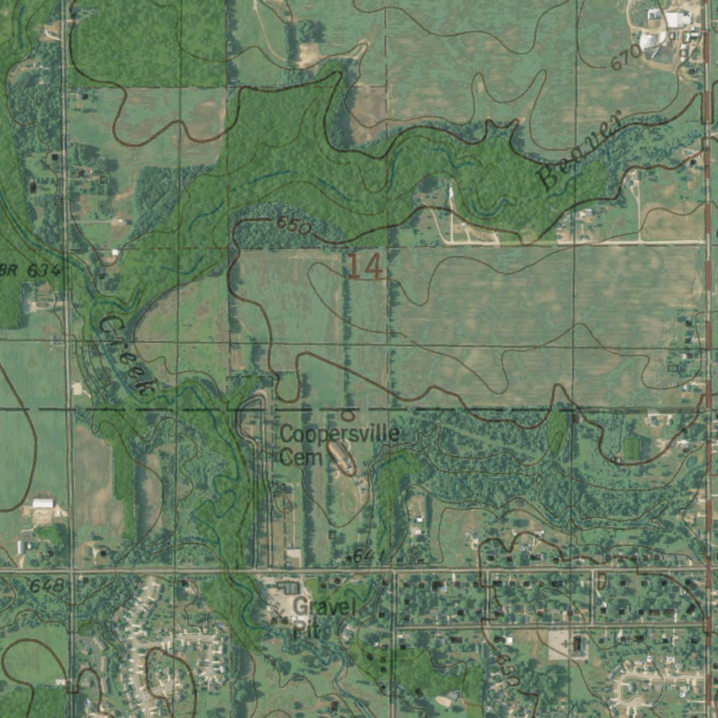 MI-Coopersville: GeoChange 1973-2012 Map by Western Michigan University ...