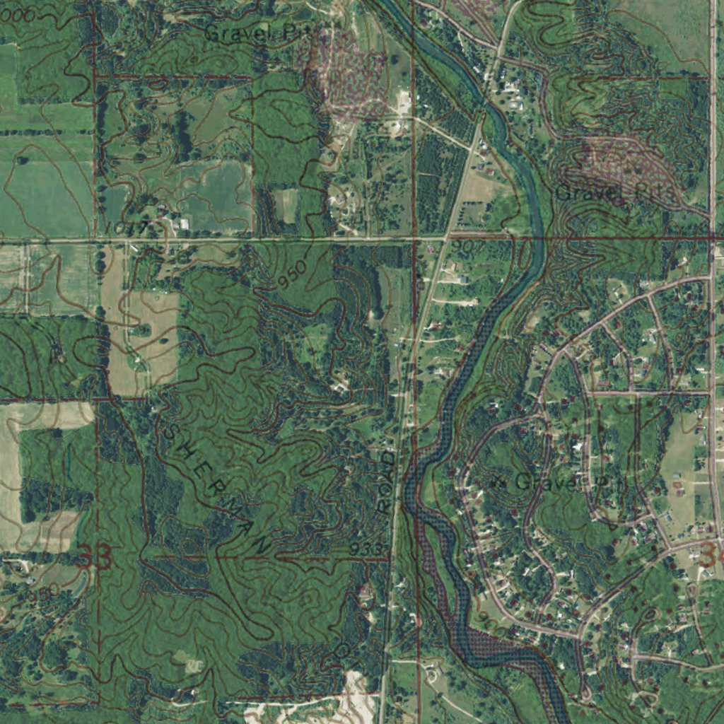 MI-Sherman City: GeoChange 1963-2012 Map by Western Michigan University ...