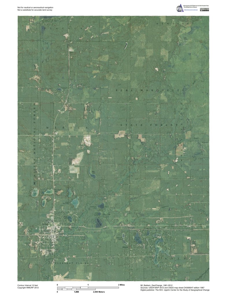 MI-Baldwin: GeoChange 1981-2012 Map by Western Michigan University ...