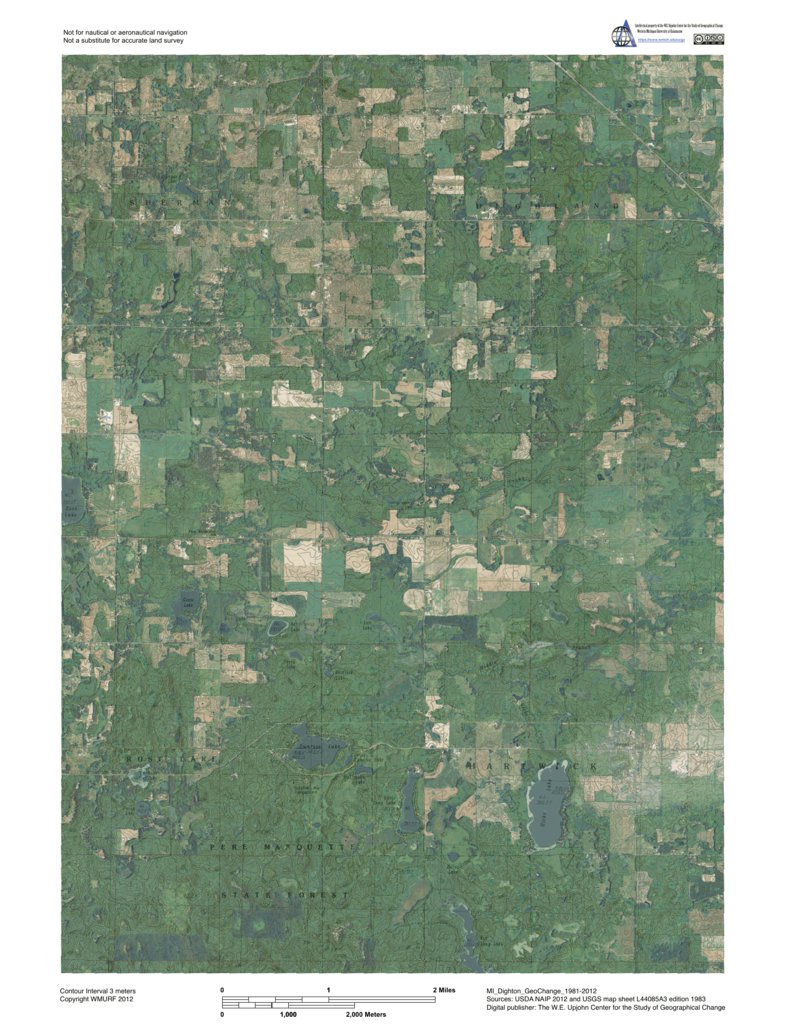 MI-Dighton: GeoChange 1981-2012 Map by Western Michigan University ...