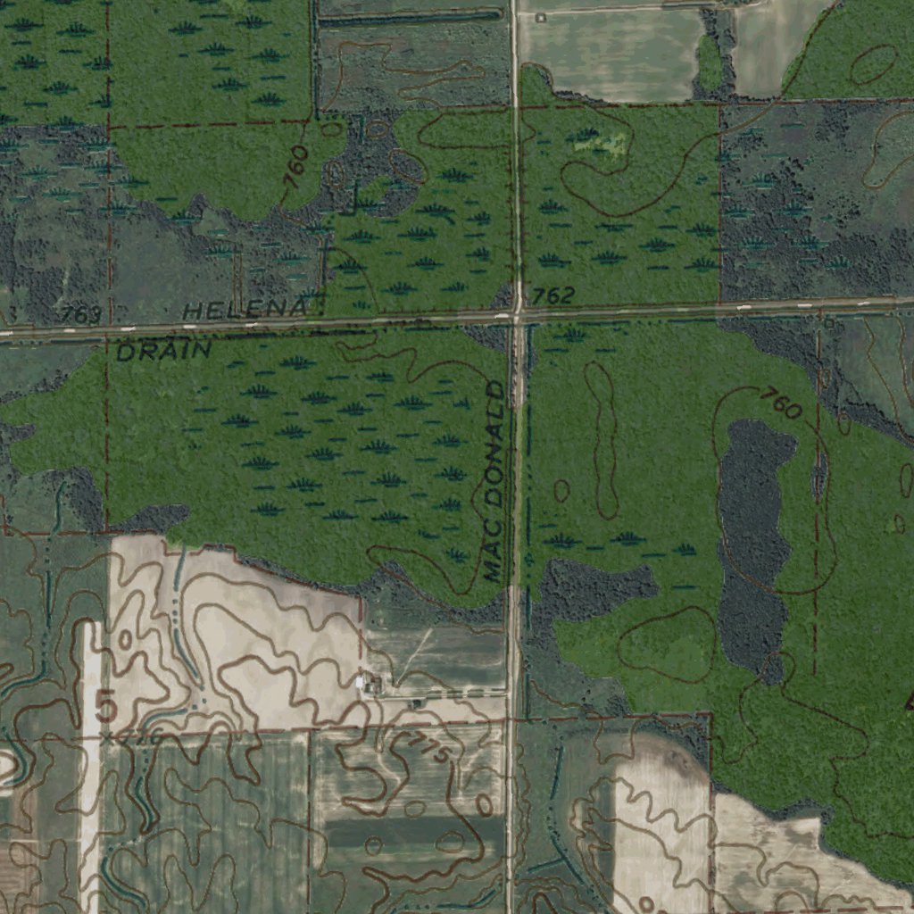 MI-Bad Axe SE: GeoChange 1968-2010 Map by Western Michigan University ...