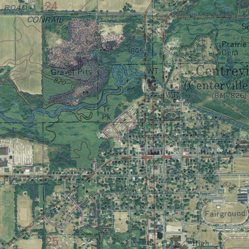 MI-Three Rivers East: GeoChange 1969-2012 Map by Western Michigan ...