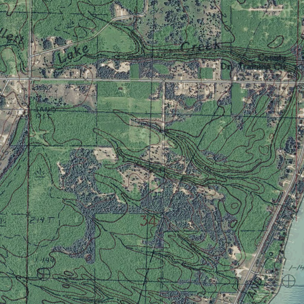 MI-Mullett Lake: GeoChange 1978-2010 Map by Western Michigan University ...