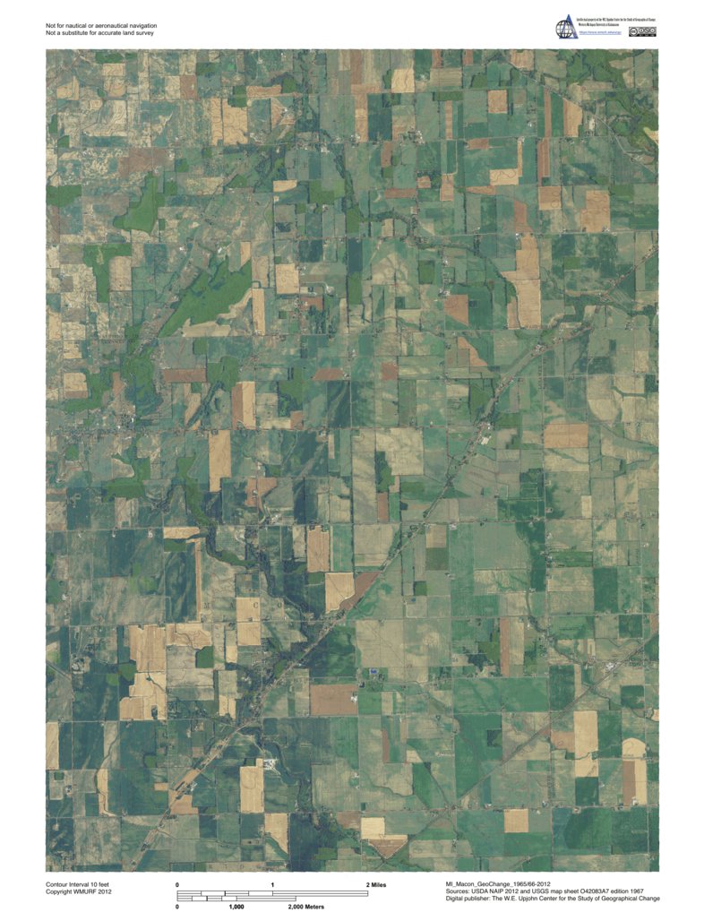 MI-Macon: GeoChange 1965-66-2012 Map by Western Michigan University ...