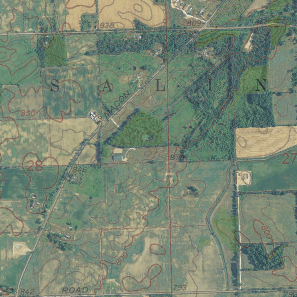 MI-Macon: GeoChange 1965-66-2012 Map by Western Michigan University ...