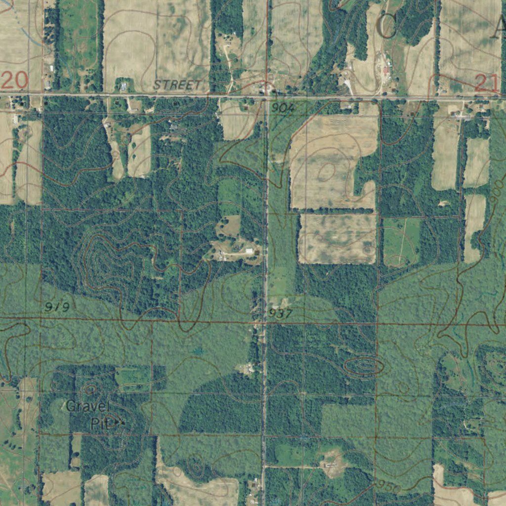 MI-IN-Adamsville: GeoChange 1975-2012 Map by Western Michigan ...
