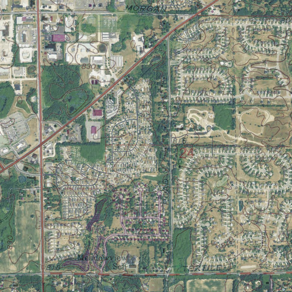 MI-Ypsilanti West: GeoChange 1965-2012 Map by Western Michigan ...